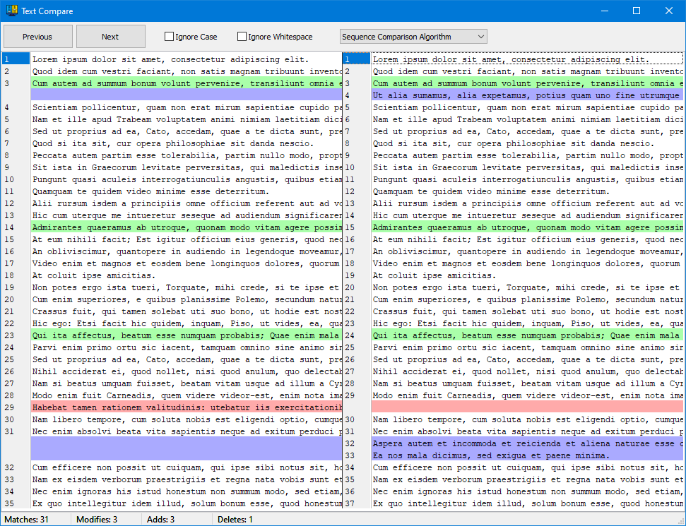 Compare Two Texts For Pc Shows Differences Between 2 Texts